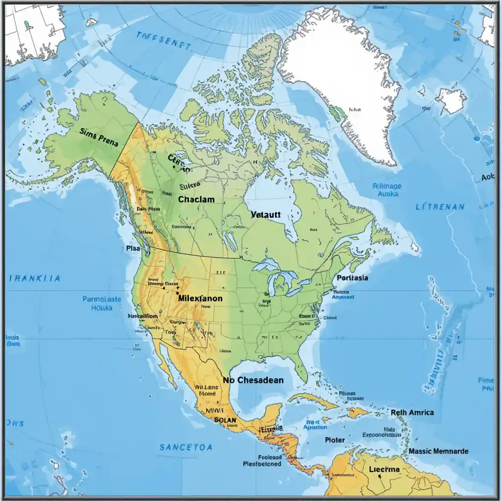 Political Boundaries Shown in the North America Map – Easy Bites